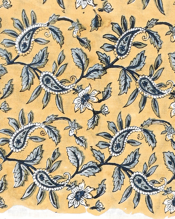 Buy Hand Block Printed Cotton Suit With Organza Dupatta At Bagrustore