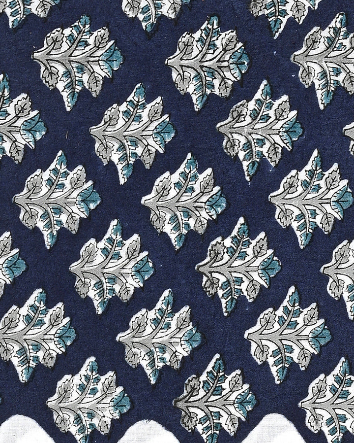 Buy Hand Block Printed Cotton Suit With Organza Dupatta At Bagrustore